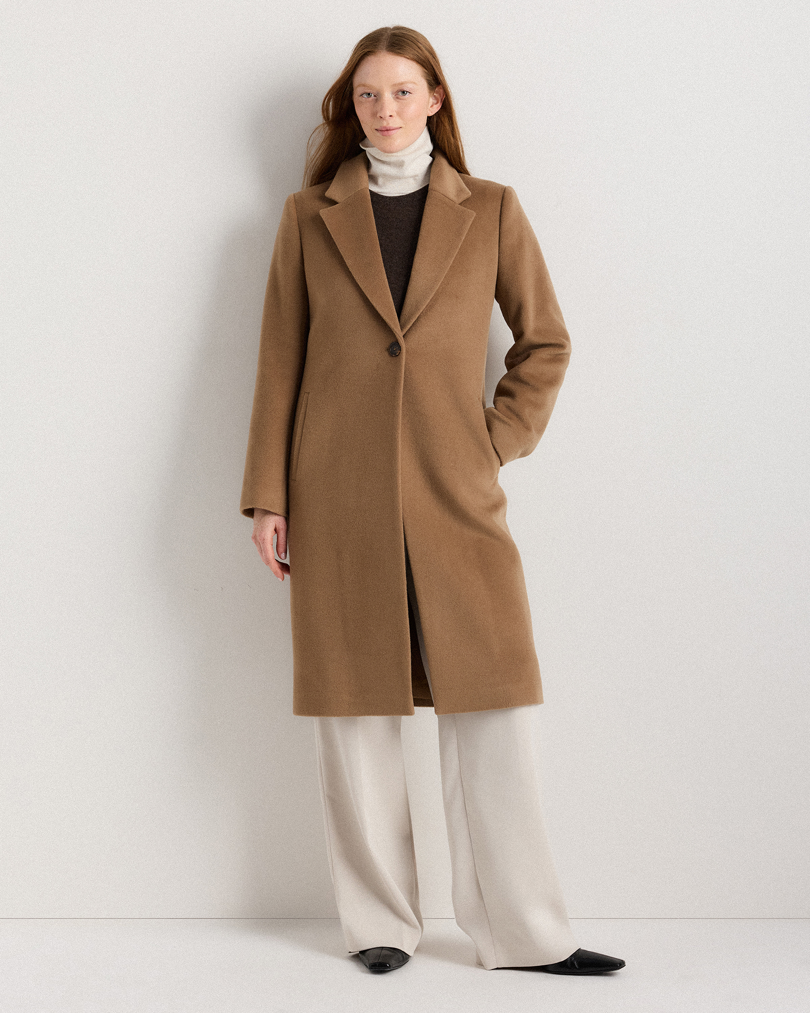QUINCE Wool Cashmere Blazer Coat